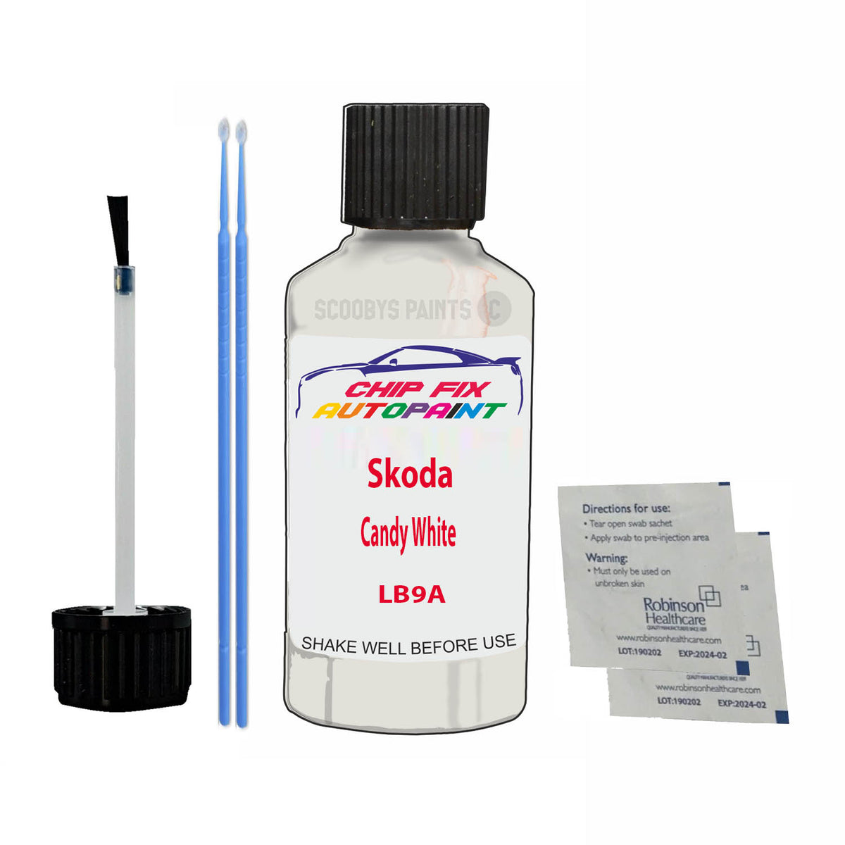 FOR Skoda Candy White Touch Up Paint Code LB9A Scratch Repair Kit Auto Car Paint UK