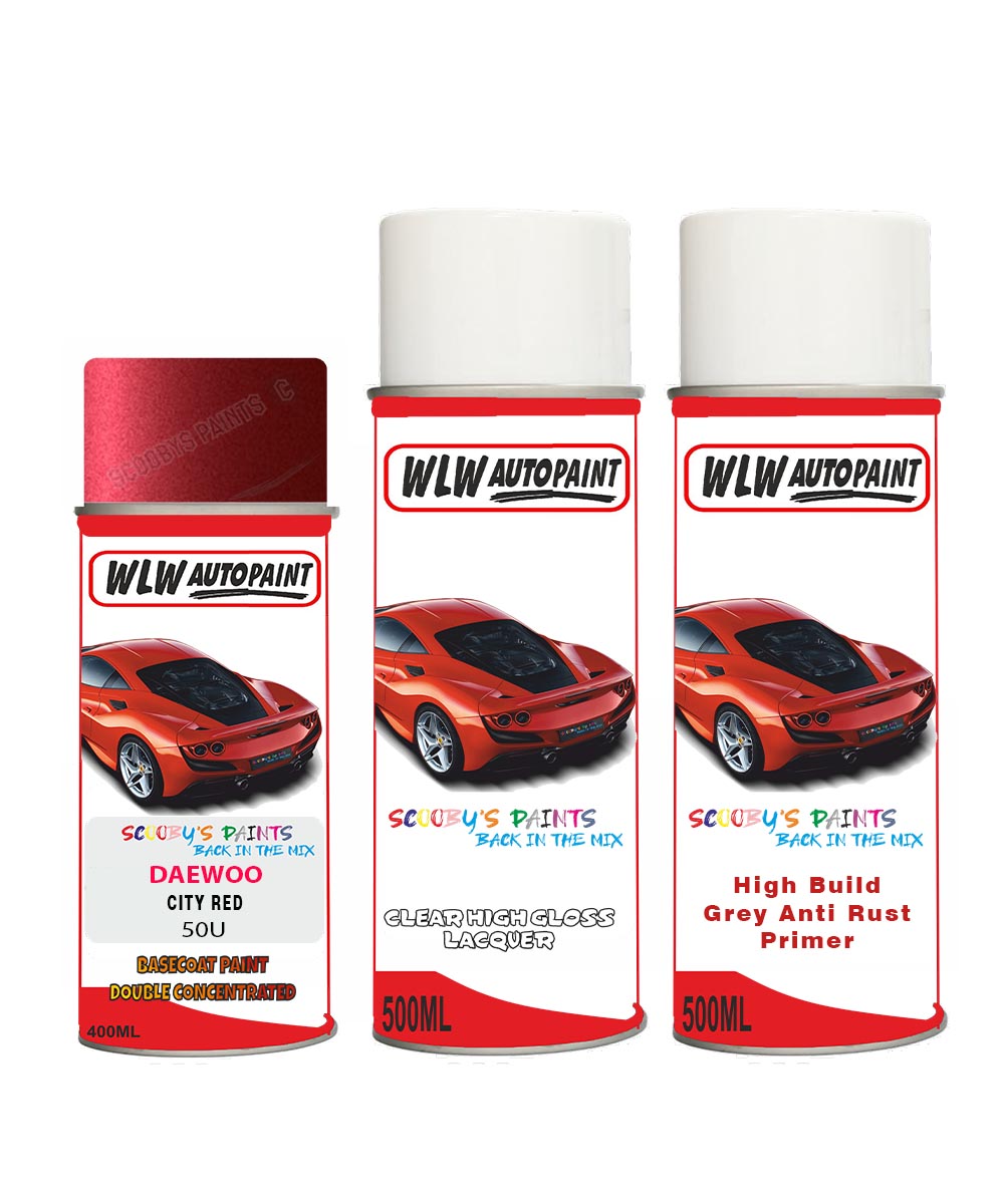 Aerosol Spray Paint For Daewoo City Red All Models Red Paint Code 50U ...