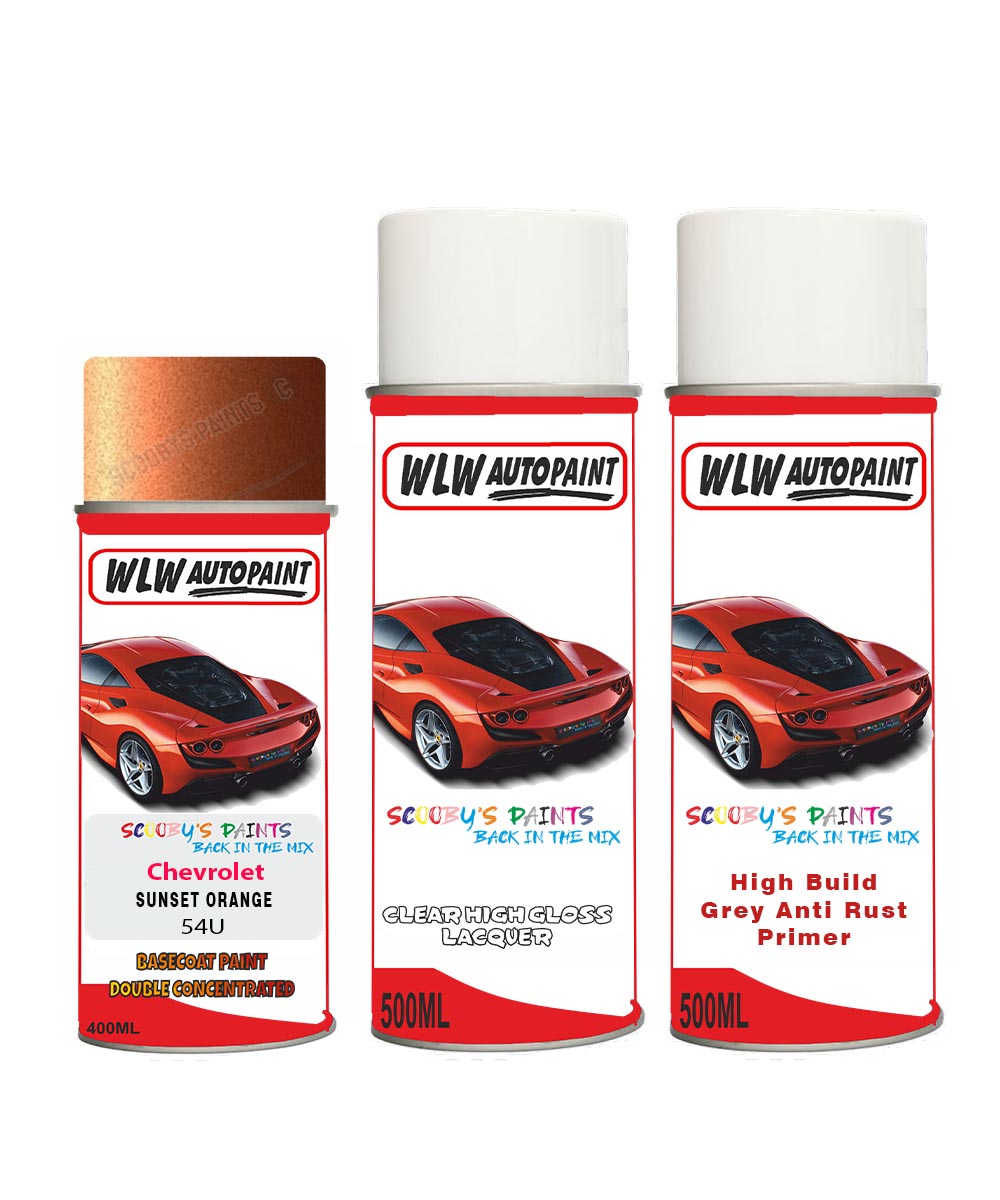 Aerosol Spray Paint For Chevrolet Sunset Orange Aveo Orange Paint Code ...