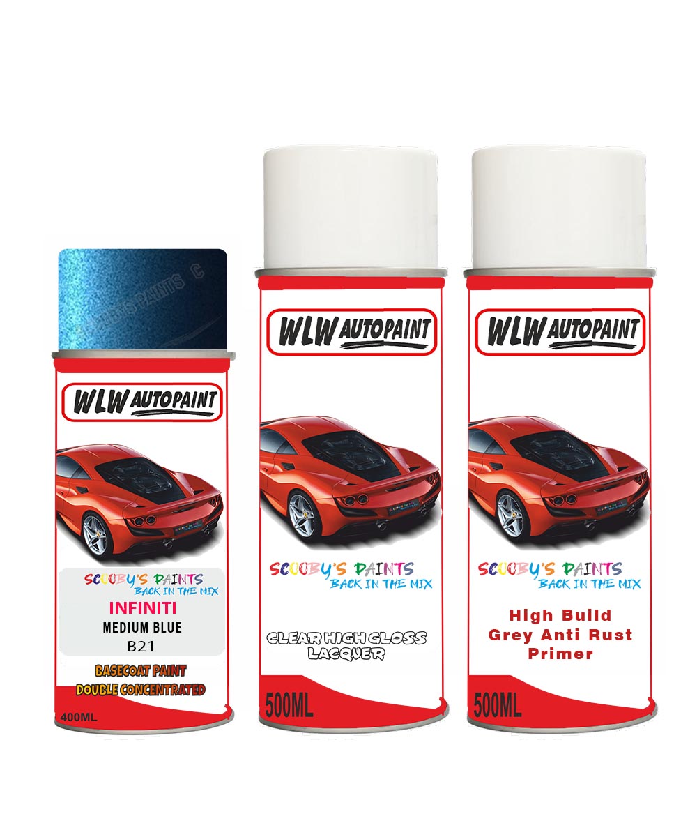 Aerosol Spray Paint For Infiniti G35 Coupe Medium Blue Paint Code B21 ...