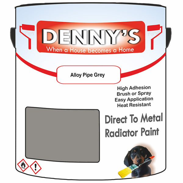 Denny's High Temp Paint For Radiators Colour- Alloy Pipe Grey - Heatpr ...