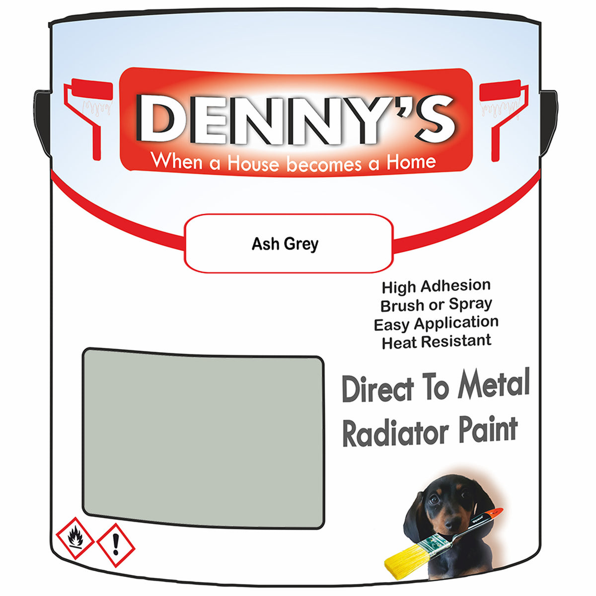 Denny's High Temp Paint For Pipes Colour- Ash Grey - Heatproof Corrosi ...