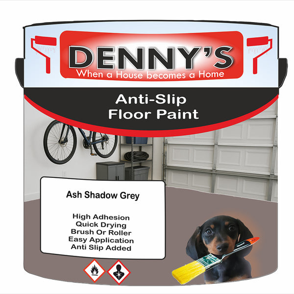 Denny's Floor Paint For Grip Coating Colour- Ash Shadow Grey - Anti-Sl ...