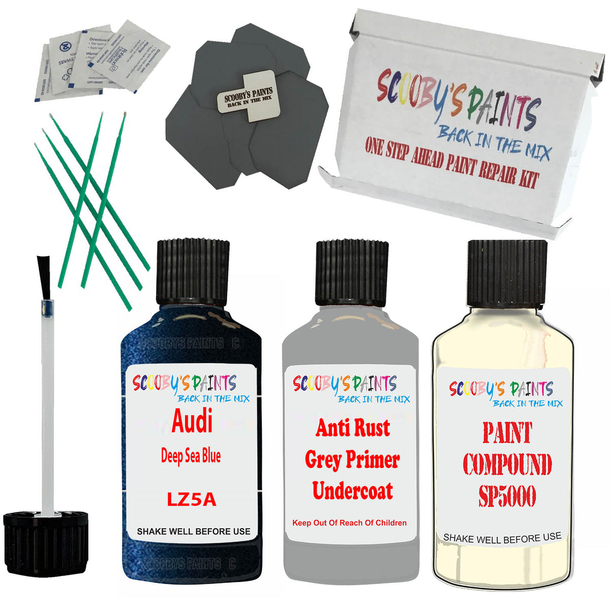 FOR Audi Deep Sea Blue Touch Up Paint Code LZ5A Scratch Repair Kit ...