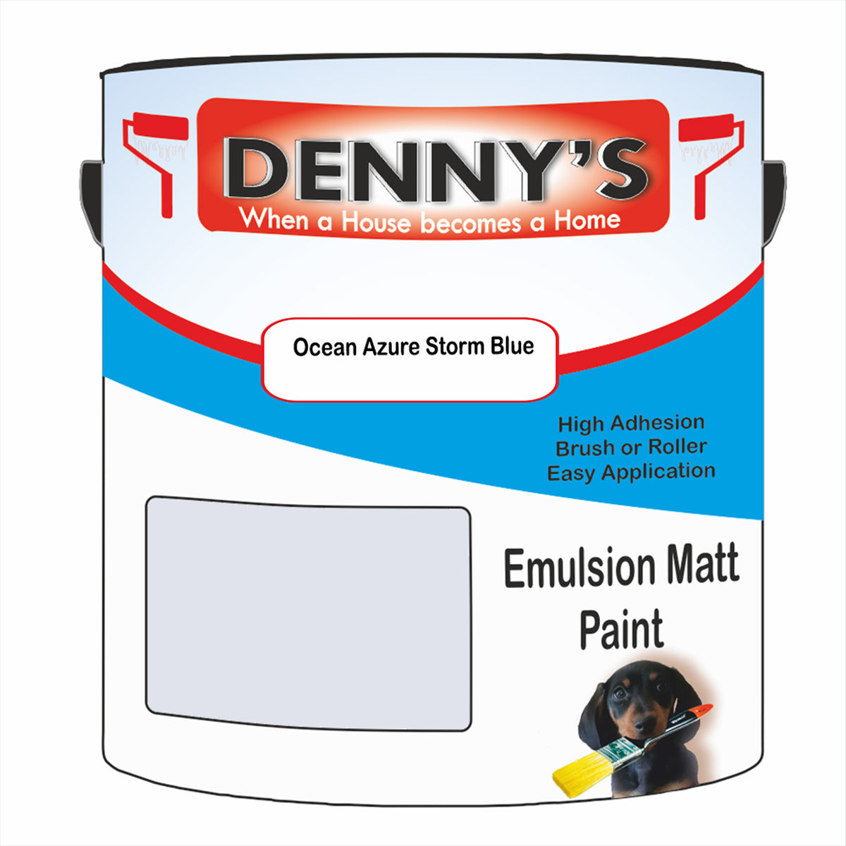Denny's Emulsion Paint For Ceilings Colour- Ocean Azure Storm Blue - M ...