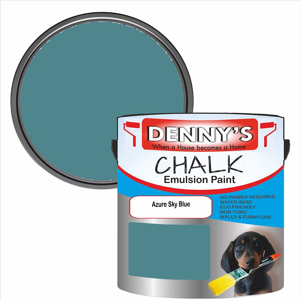 Denny's Chalk Paint For Furniture Colour- Azure Sky Blue - Matte Scuff ...
