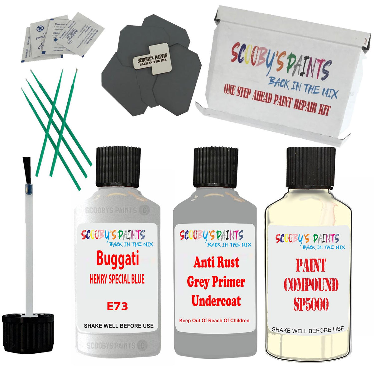For Bugatti All Models Henry Special Blue Touch Up Paint Code E73 Scra ...