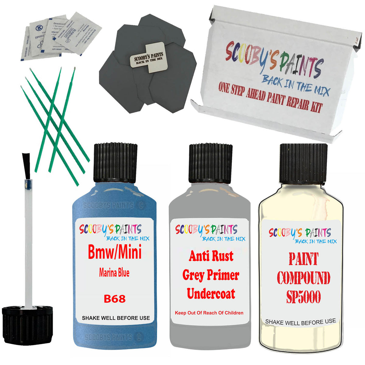 FOR Bmw/Mini Marina Blue Touch Up Paint Code B68 Scratch Repair Kit ...