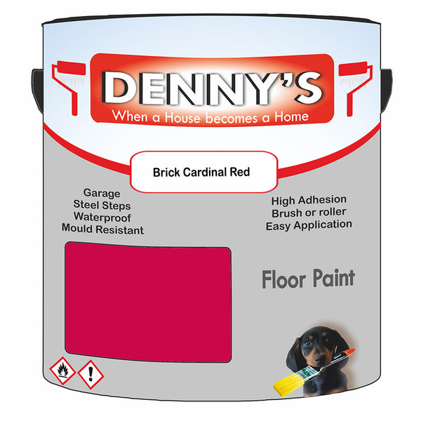 Denny's Floor Paint For Garages Colour- Brick Cardinal Red - Oilproof ...