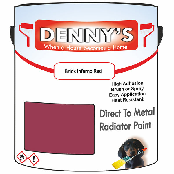 Denny's High Temp Paint For Pipes Colour- Brick Inferno Red - Heatproo ...