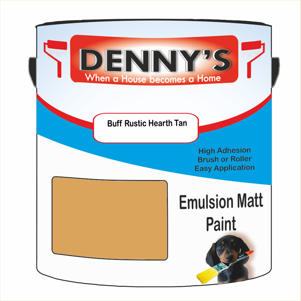 Denny's Emulsion Paint For Ceilings Colour- Buff Rustic Hearth Tan - M ...