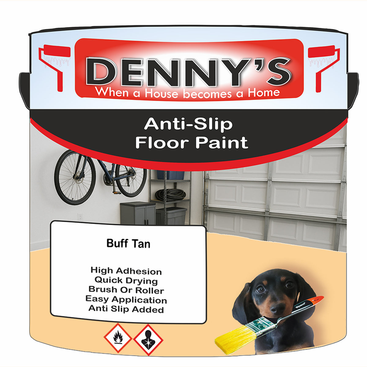 Denny's Floor Paint For Grip Coating Colour- Buff Tan - Anti-Slip Hard ...