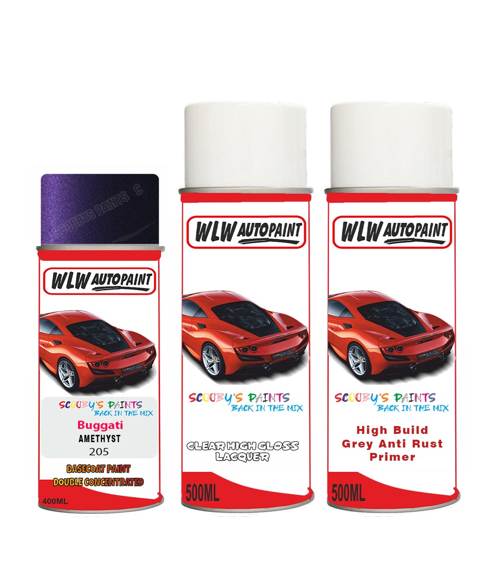 Aerosol Spraypaint For Bugatti All Models Amethyst Paint Code 205 ...