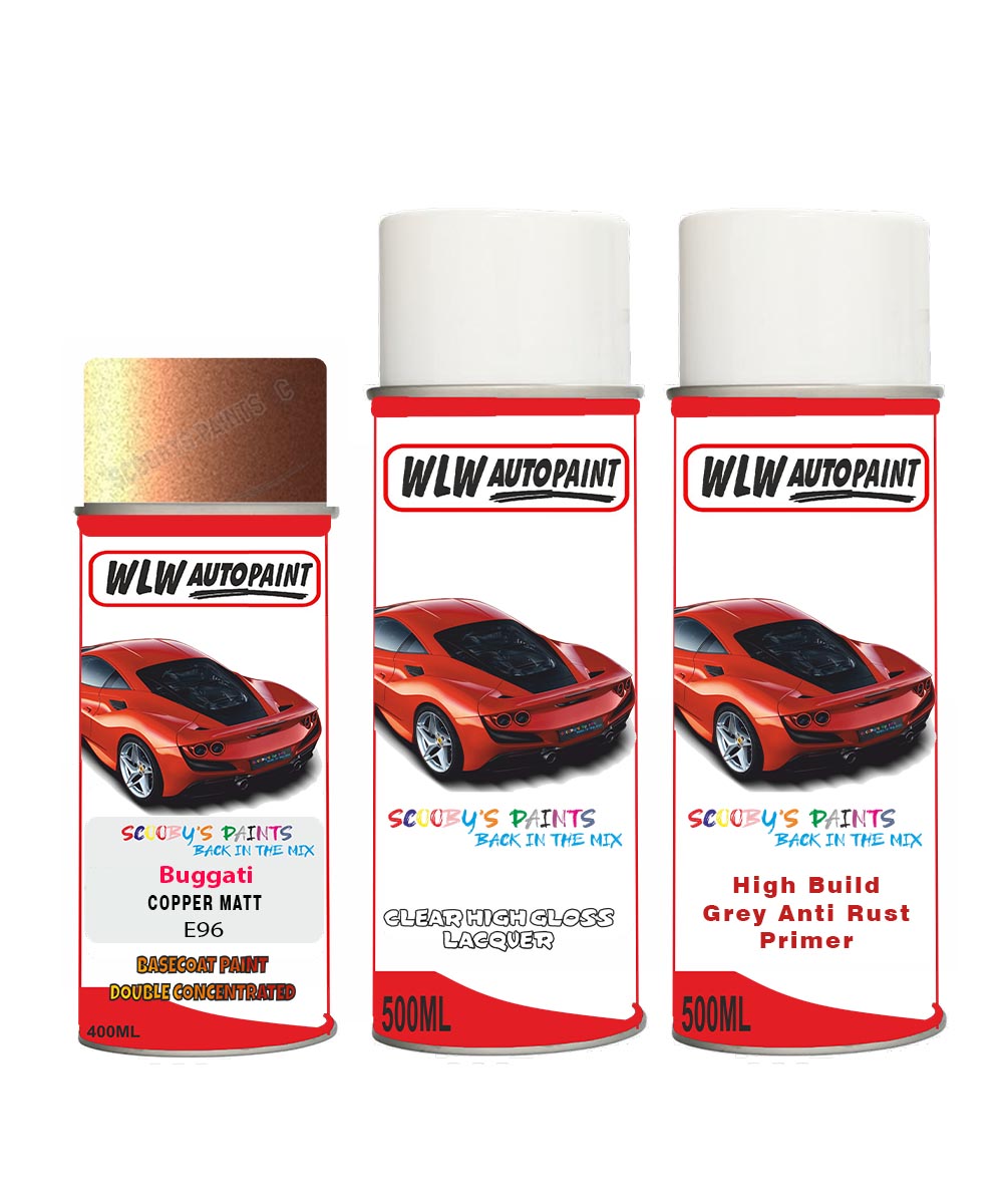 Aerosol Spraypaint For Bugatti All Models Copper Matt Paint Code E96 ...