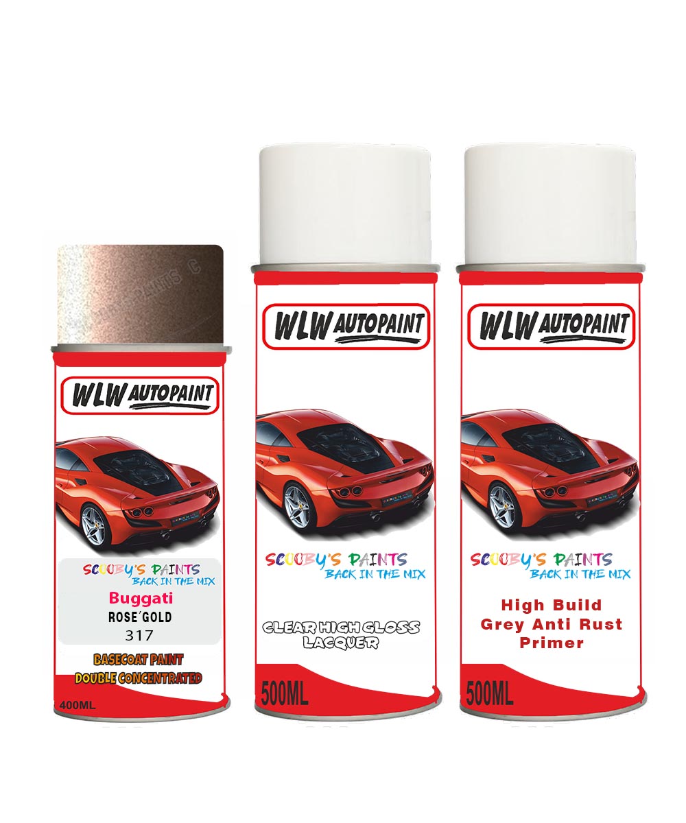 Aerosol Spraypaint For Bugatti All Models Rose´Gold Paint Code 317 ...