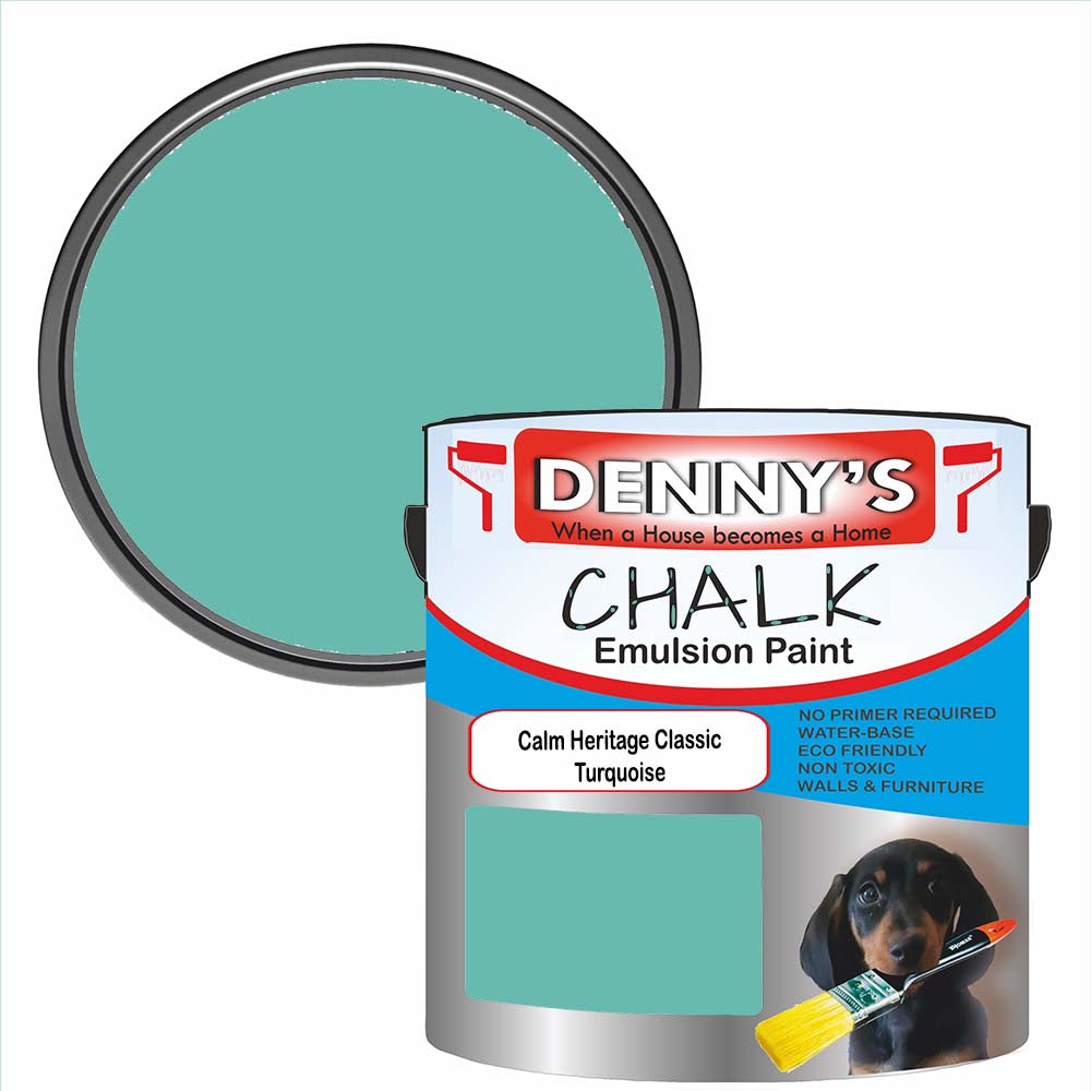 Denny's Chalk Paint For Walls Colour- Calm Heritage Classic Turquoise ...