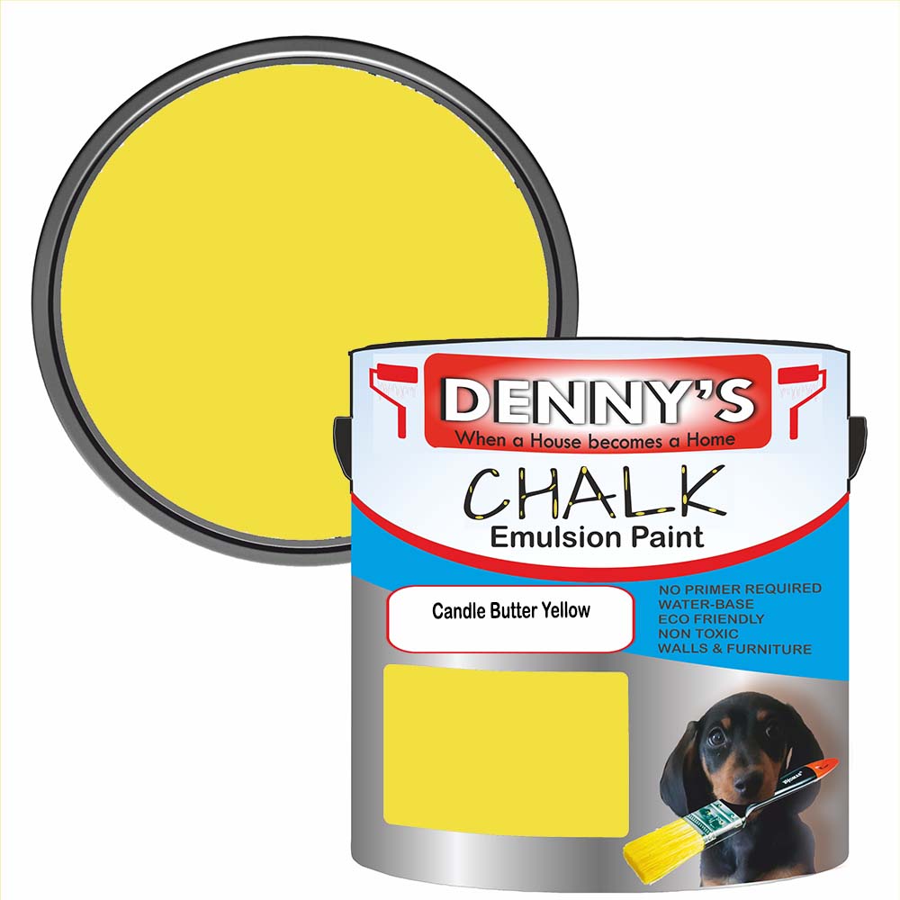Denny's Chalk Paint For Cabinets Colour- Candle Butter Yellow - Matte ...