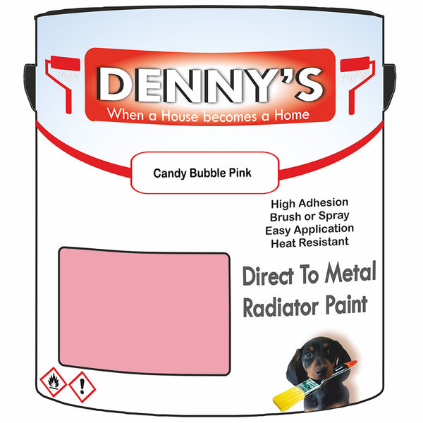 Denny's High Temp Paint For Radiators Colour- Candy Bubble Pink - Heat ...