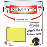 Denny's High Temp Paint For Radiators Colour- Canopy Solar Yellow - He ...