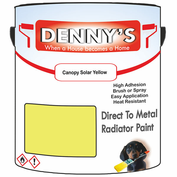 Denny's High Temp Paint For Radiators Colour- Canopy Solar Yellow - He ...