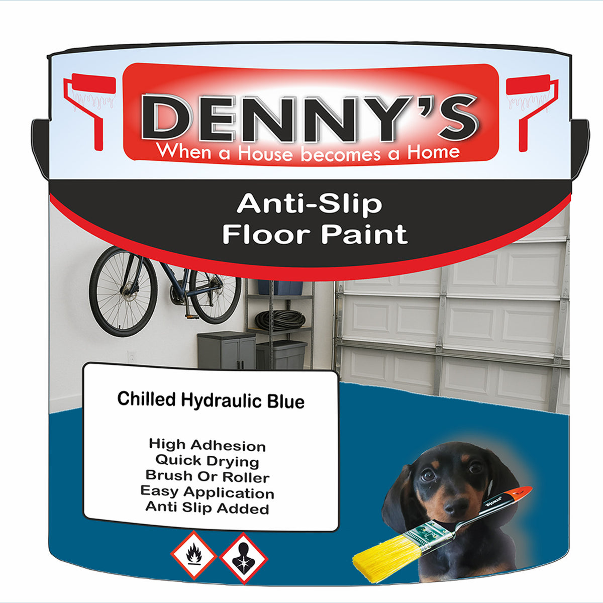 Denny's Floor Paint For Grip Coating Colour- Chilled Hydraulic Blue ...