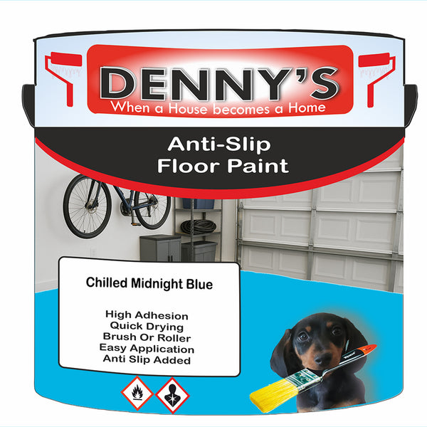 Denny's Floor Paint For Grip Coating Colour- Chilled Midnight Blue - A ...