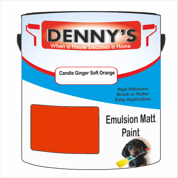 Denny's Emulsion Paint For Walls Colour- Candle Ginger Soft Orange - M ...