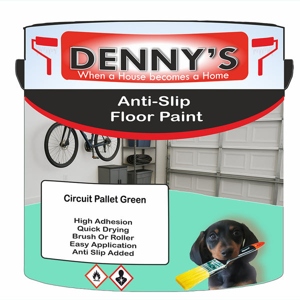 Denny's Floor Paint For Grip Coating Colour- Circuit Pallet Green - An ...