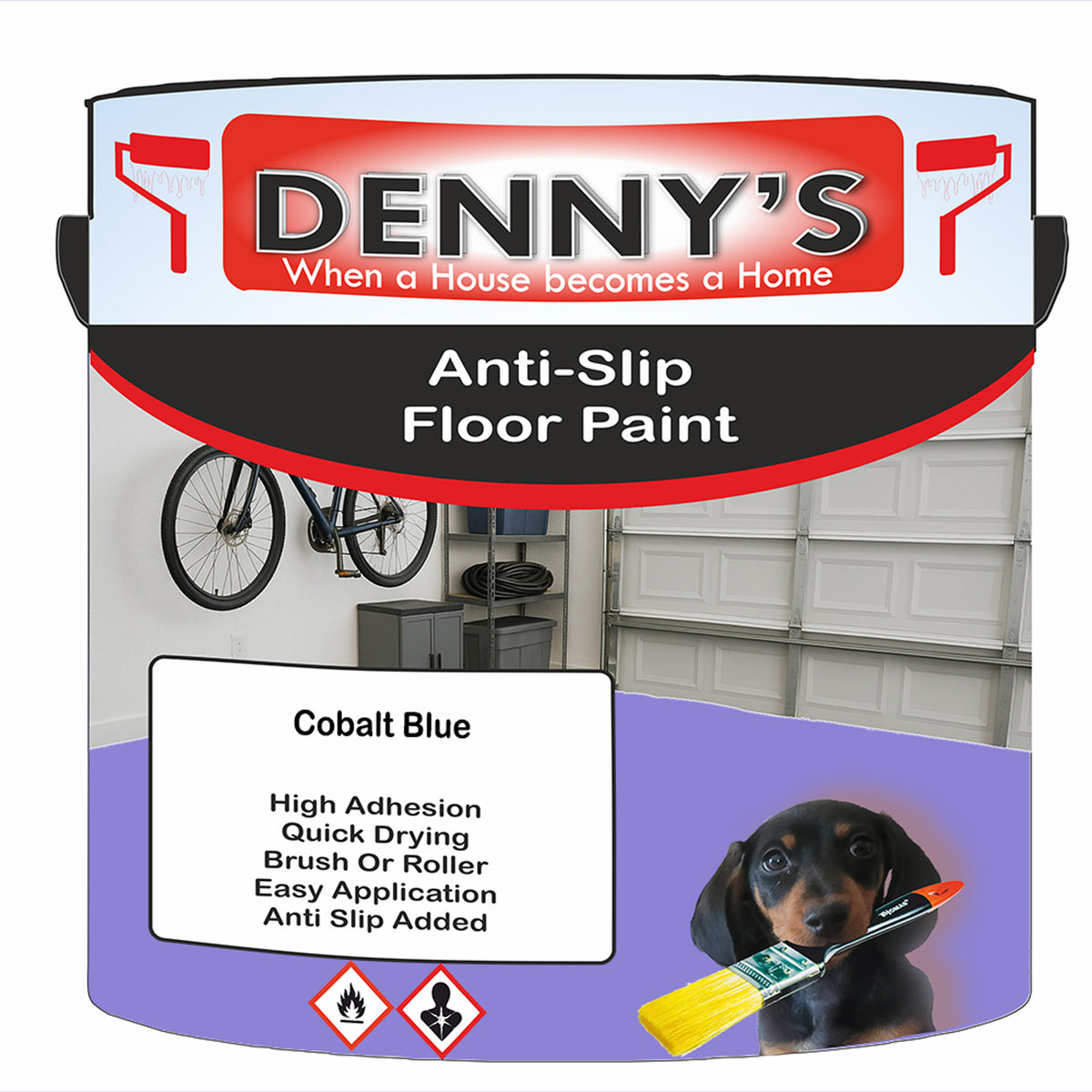 Denny's Floor Paint For Grip Coating Colour- Cobalt Blue - Anti-Slip H ...