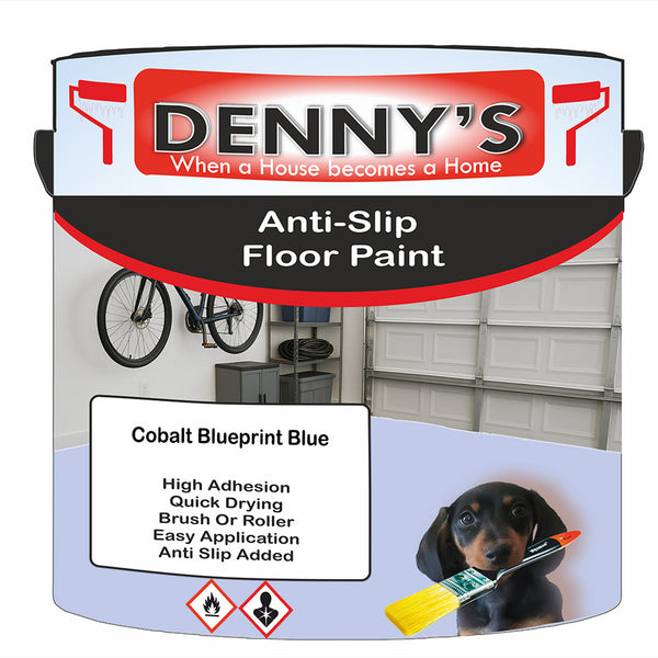 Denny's Floor Paint For Grip Coating Colour- Cobalt Blueprint Blue - A ...