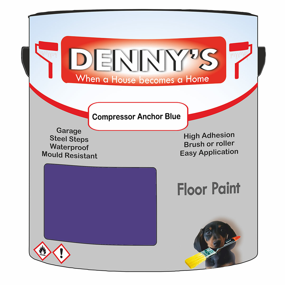 Denny's Floor Paint For Sheds Colour- Compressor Anchor Blue - Durable ...