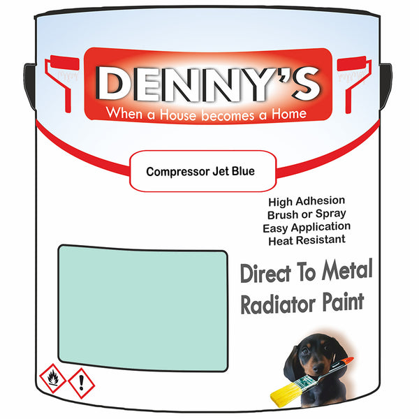 Denny's High Temp Paint For Radiators Colour- Compressor Jet Blue - He ...