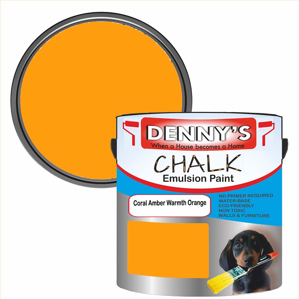Denny's Chalk Paint For Furniture Colour- Coral Amber Warmth Orange ...