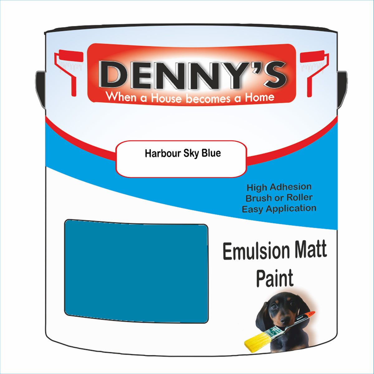 Denny's Emulsion Paint For Ceilings Colour- Harbour Sky Blue - Matte L ...