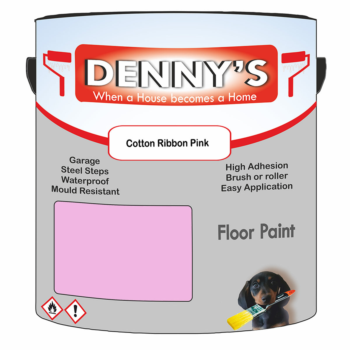 Denny's Floor Paint For Sheds Colour- Cotton Ribbon Pink - Durable Ant ...
