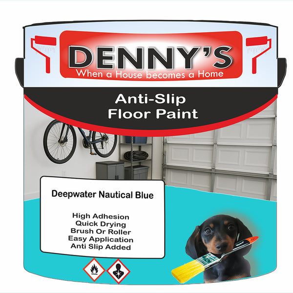 Denny's Floor Paint For Grip Coating Colour- Deepwater Nautical Blue ...