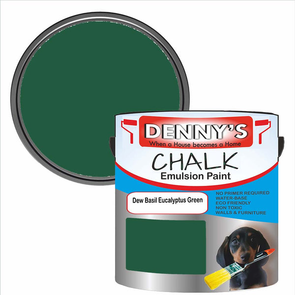 Denny's Chalk Paint For Walls Colour- Dew Basil Eucalyptus Green - Mat ...