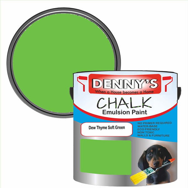 Denny's Chalk Paint For Walls Colour- Dew Thyme Soft Green - Matte Wip ...