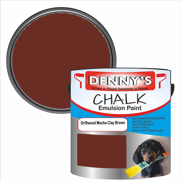 Denny's Chalk Paint For Walls Colour- Driftwood Mocha Clay Brown - Mat ...