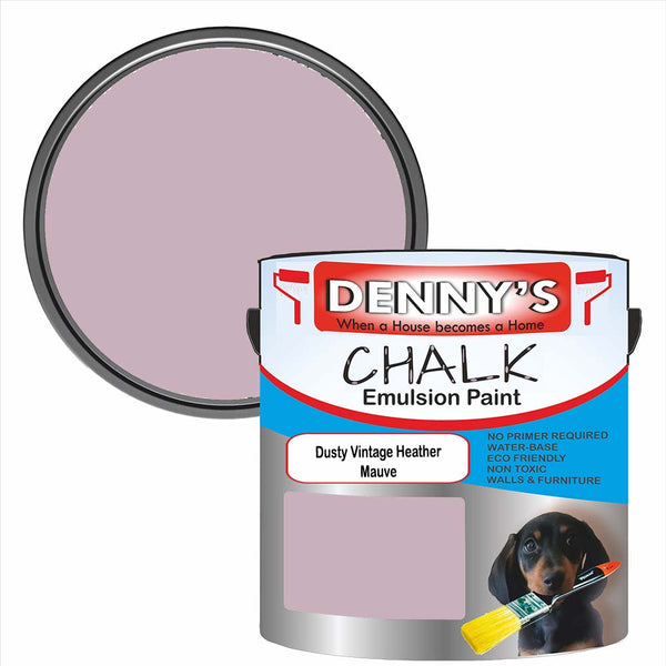 Denny's Chalk Paint For Walls Colour- Dusty Vintage Heather Mauve - Ma ...