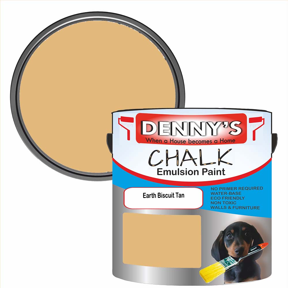 Denny's Chalk Paint For Furniture Colour- Earth Biscuit Tan - Matte Sc ...