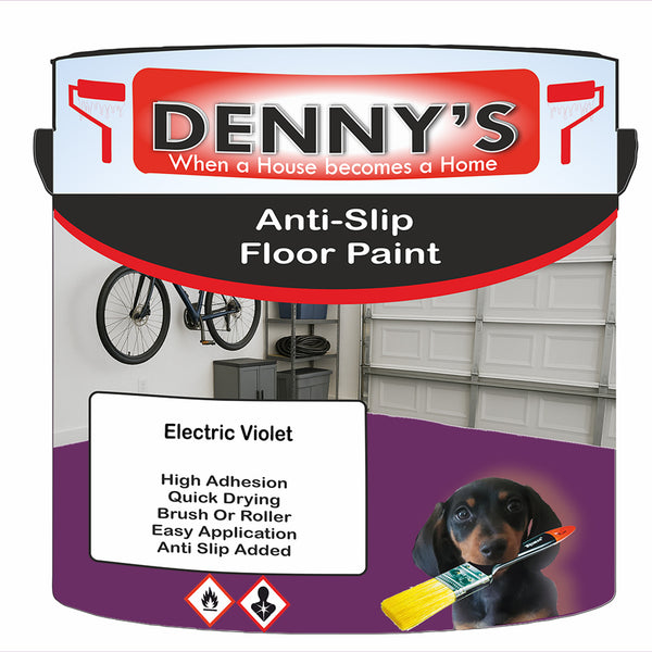 Denny's Floor Paint For Grip Coating Colour- Electric Violet - Anti-Sl ...