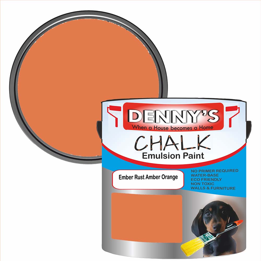Denny's Chalk Paint For Furniture Colour- Ember Rust Amber Orange - Ma ...