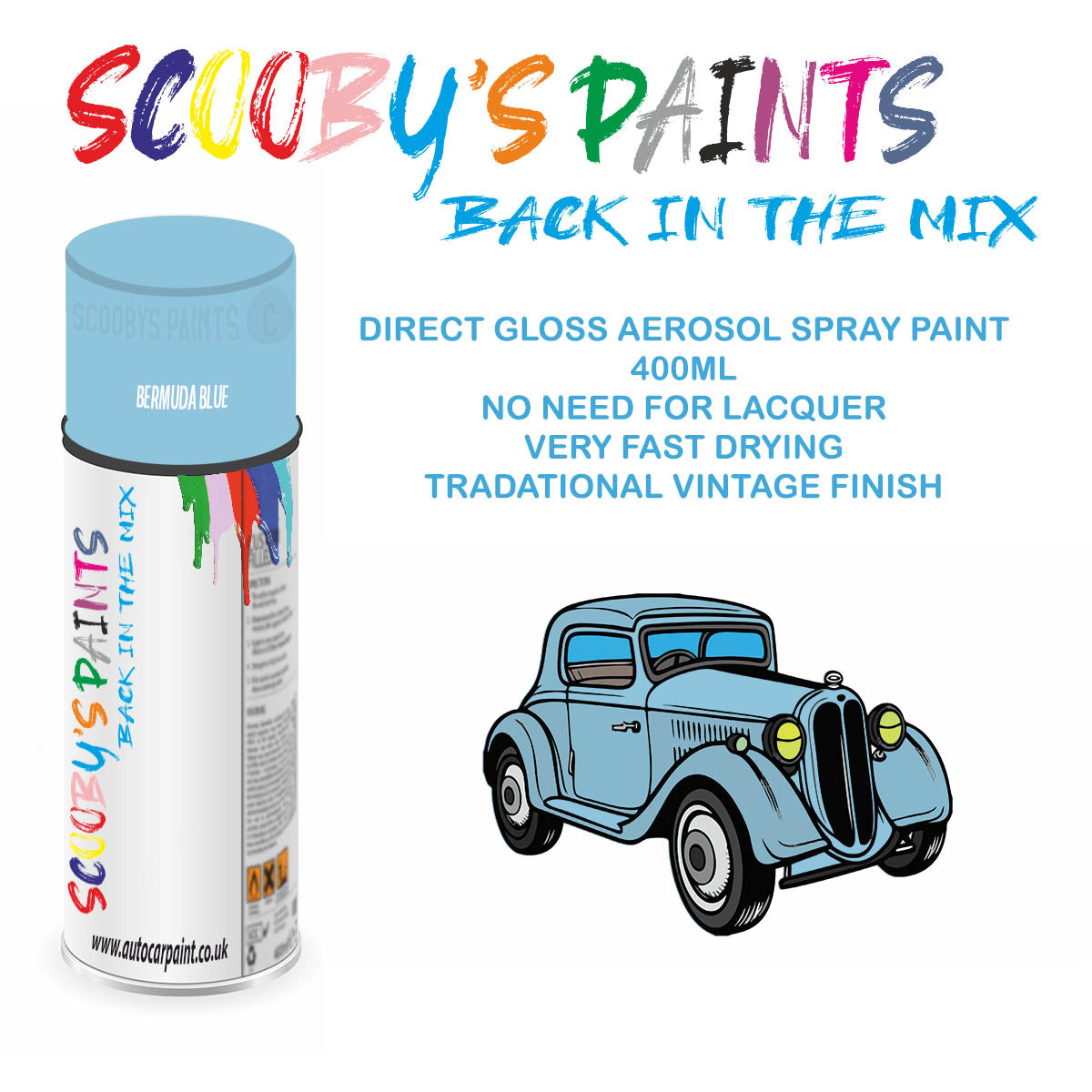 Mixed Paint For Ford Courier Bermuda Blue Aerosol Spray 942A – Auto Car ...