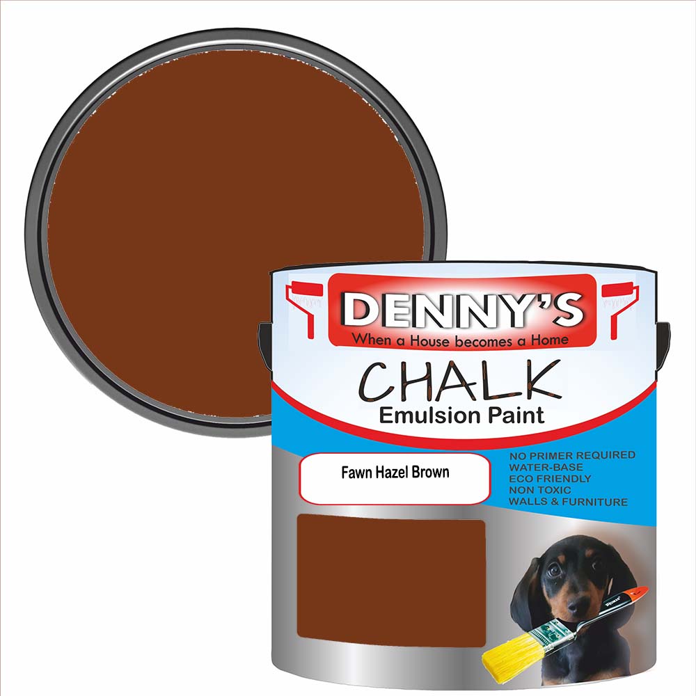 Denny's Chalk Paint For Walls Colour- Fawn Hazel Brown - Matte Wipe-Cl ...
