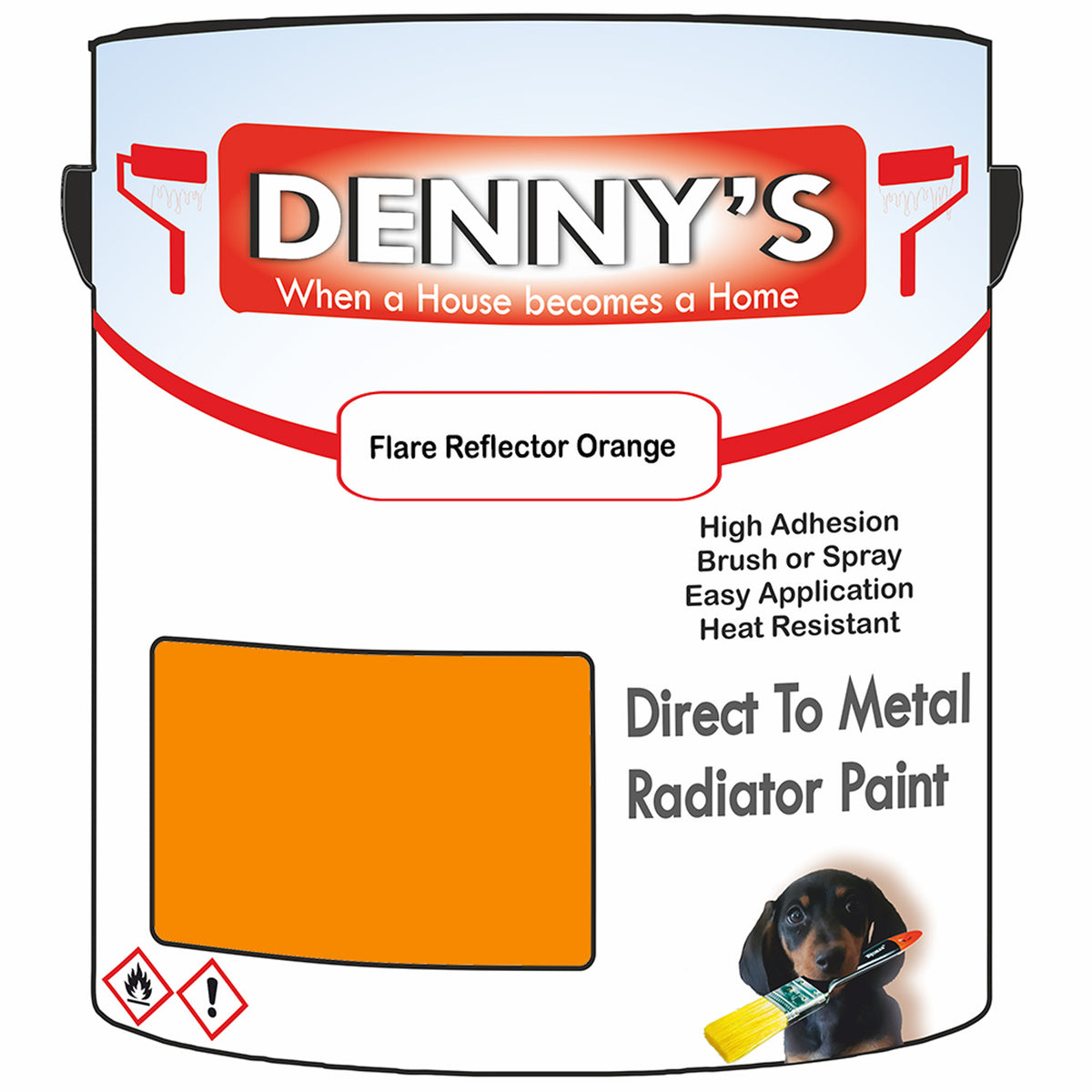 Denny's High Temp Paint For Pipes Colour- Flare Reflector Orange - Hea ...