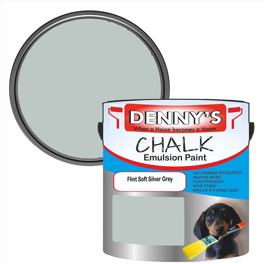 Denny's Chalk Paint For Cabinets Colour- Flint Soft Silver Grey - Matt ...
