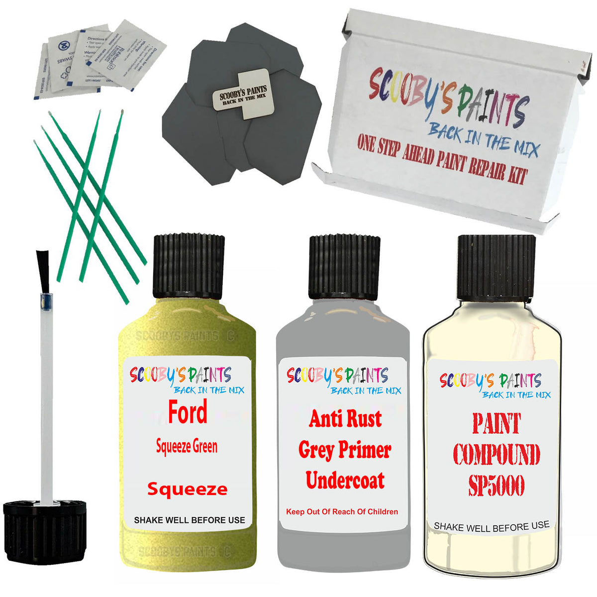FOR Ford Squeeze Green Touch Up Paint Code Squeeze Scratch Repair Kit ...