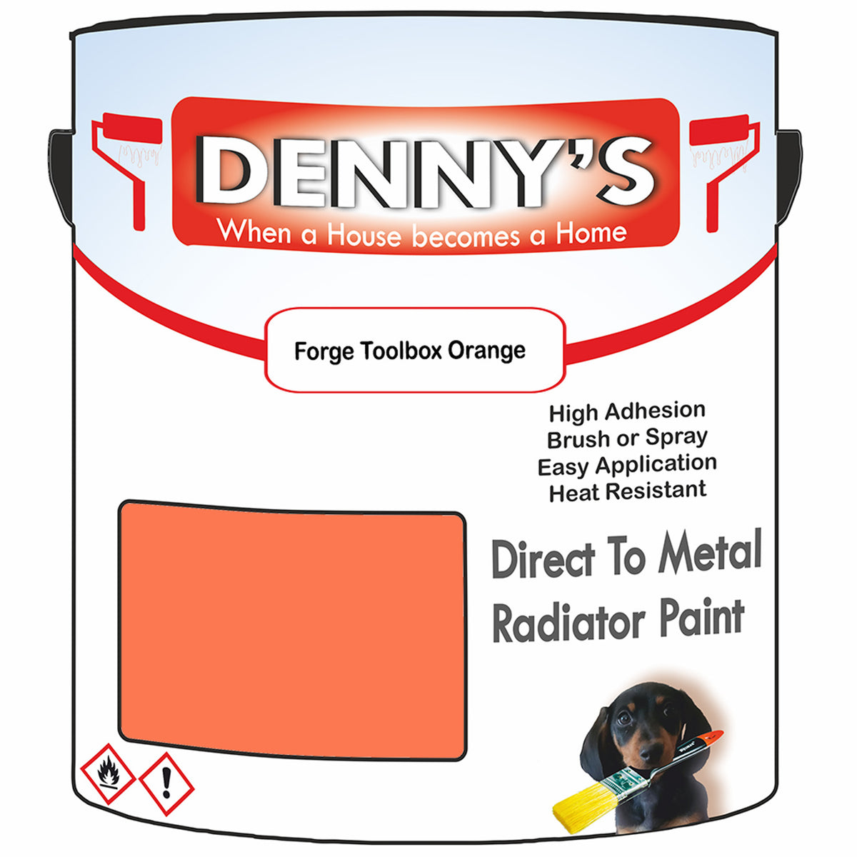 Denny's High Temp Paint For Grilles Colour- Forge Toolbox Orange - Hea ...