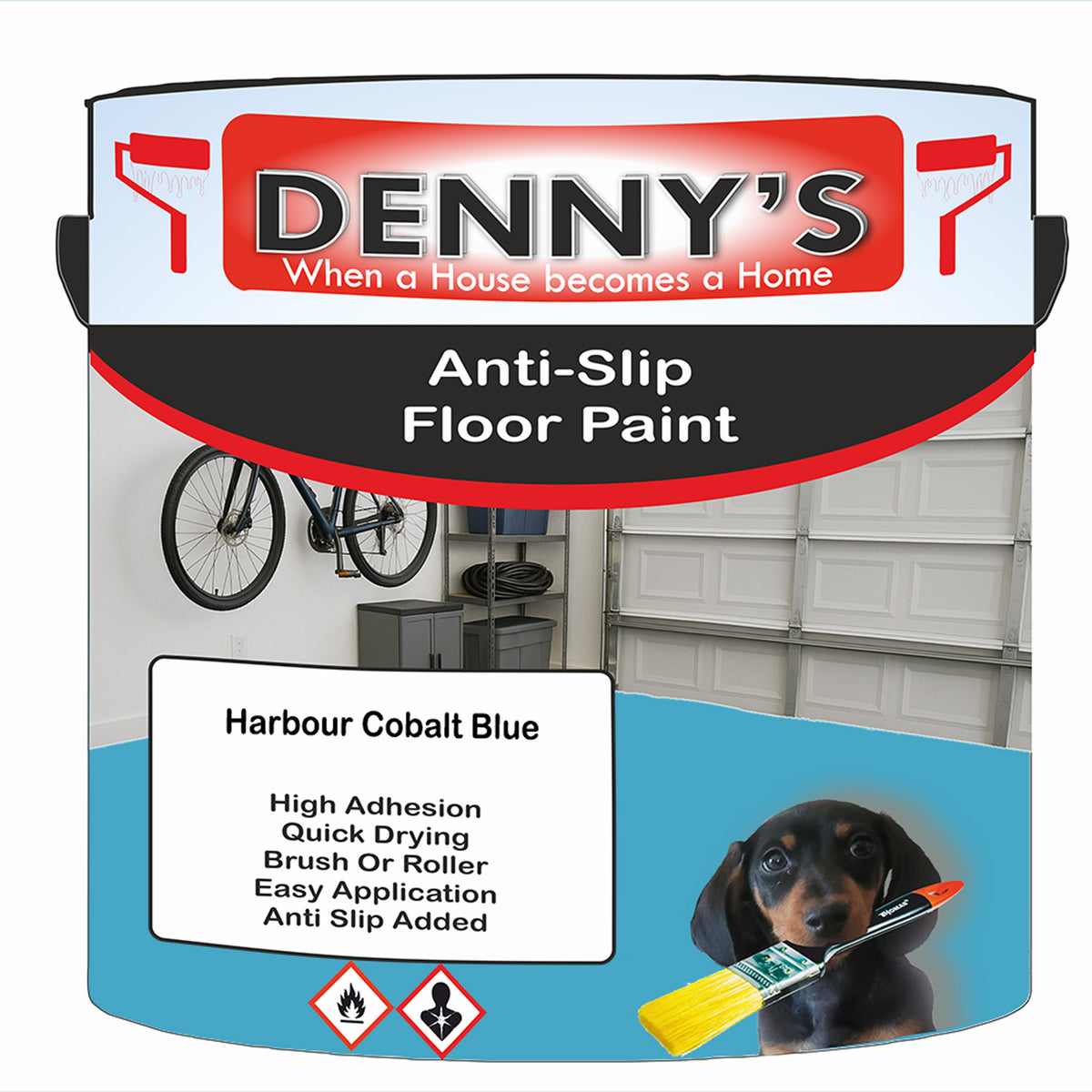 Denny's Floor Paint For Grip Coating Colour- Harbour Cobalt Blue - Ant ...